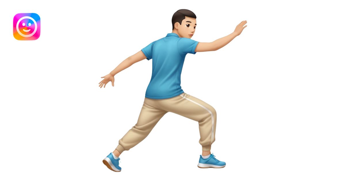 Chinese man twerking from behind angle in motion with motion blur to ...