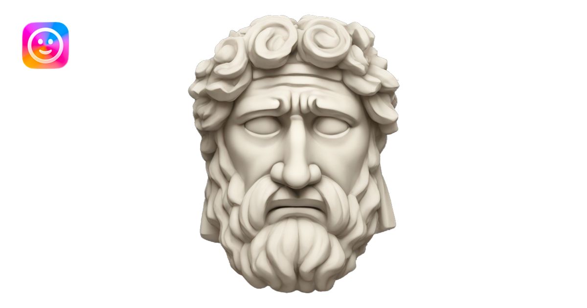 Ancient Greek King Odysseus Statue Face Only, Crying, Tears, Off-white ...