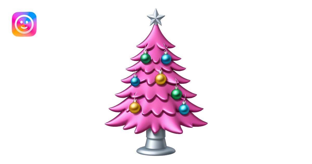 pink christmas tree emoji | AI Emoji Generator