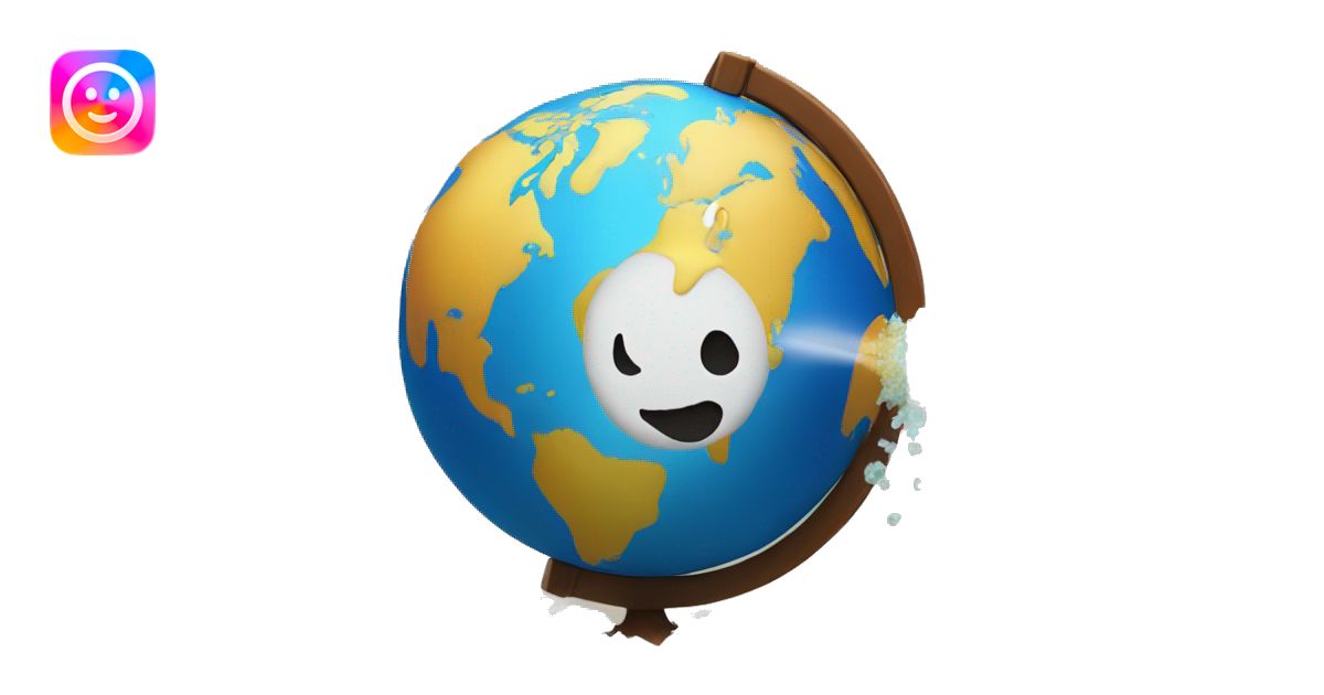 globe emoji drinking salt emoji with flex emoji ar emoji | AI Emoji ...