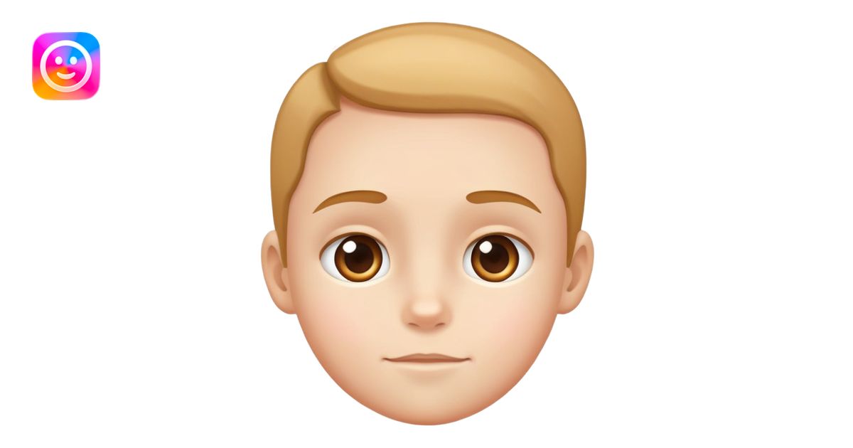child's face highlighting the forehead, simple and friendly emoji | AI ...