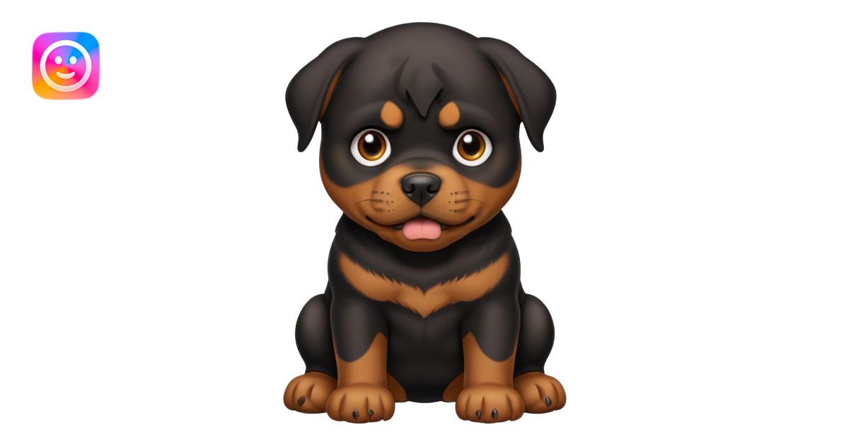 Perrita rottweiler flaca molesta emoji | AI Emoji Generator