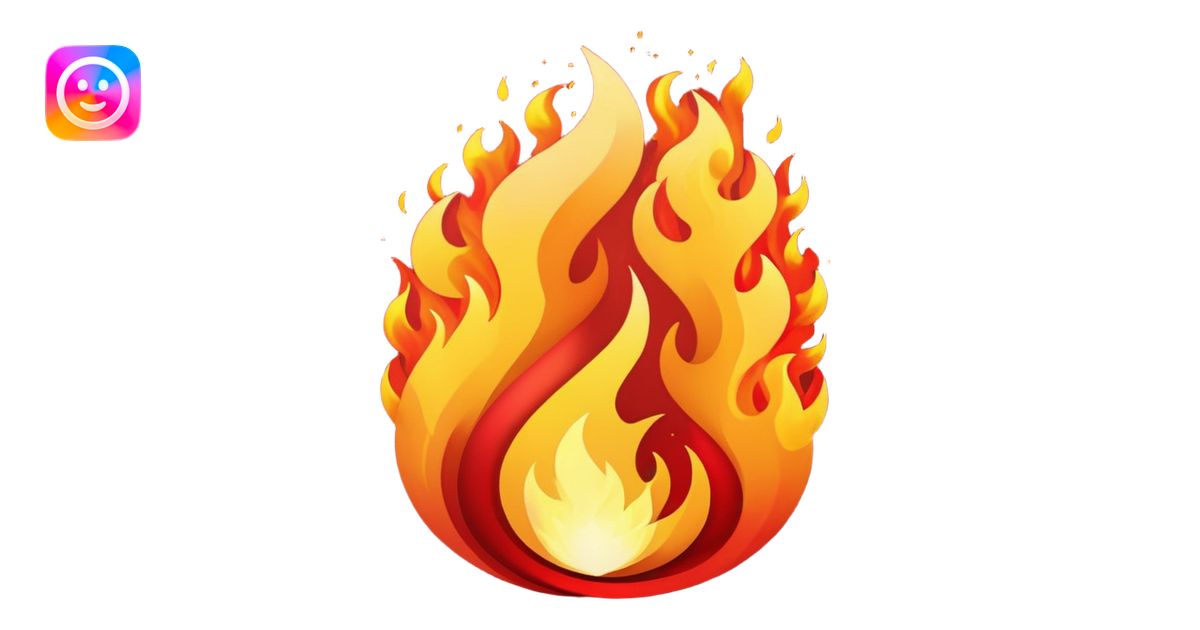 glitter red beutiful fire emoji | AI Emoji Generator