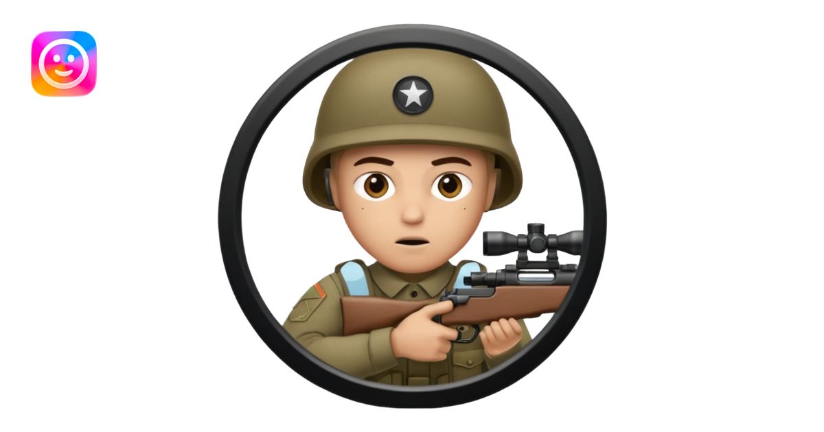 stealthy army soldier looking through the crosshair of his rifle as ...