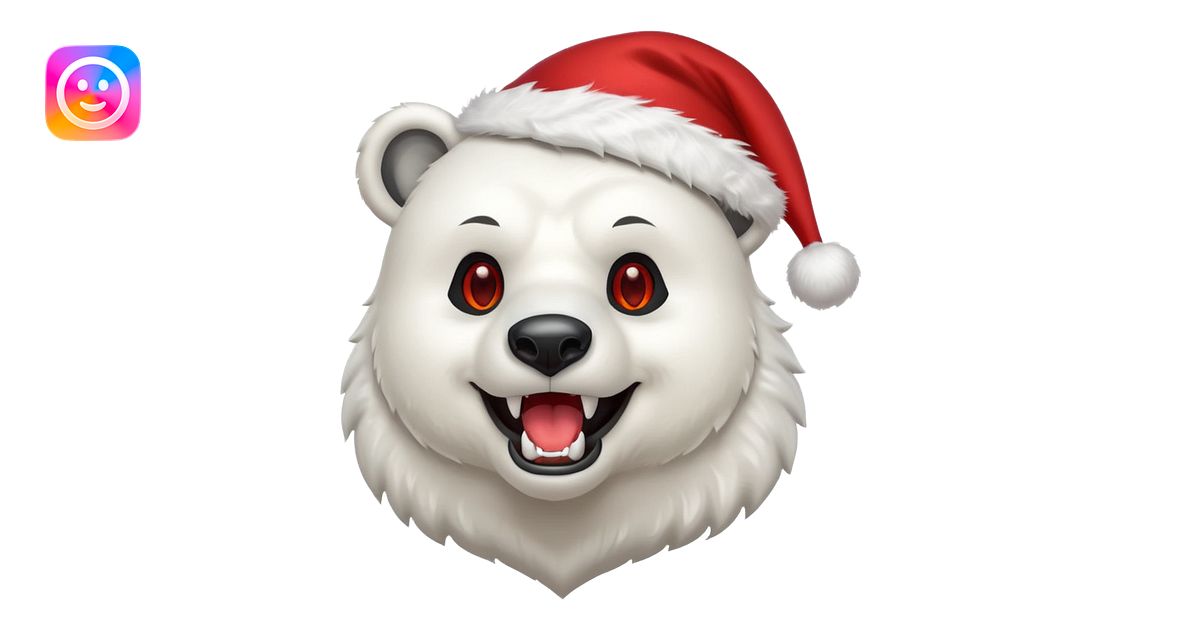 Polar bear and wolf hybrid with sabertooth fangs; smiling; wearing a ...