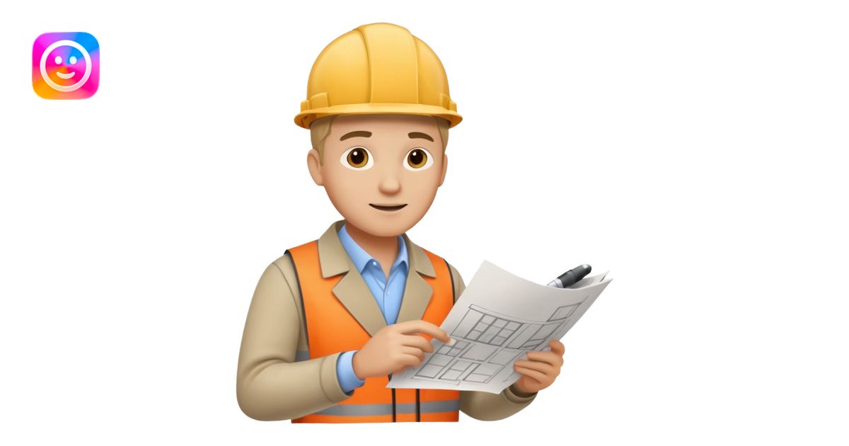 an architect studying a building plan emoji | AI Emoji Generator