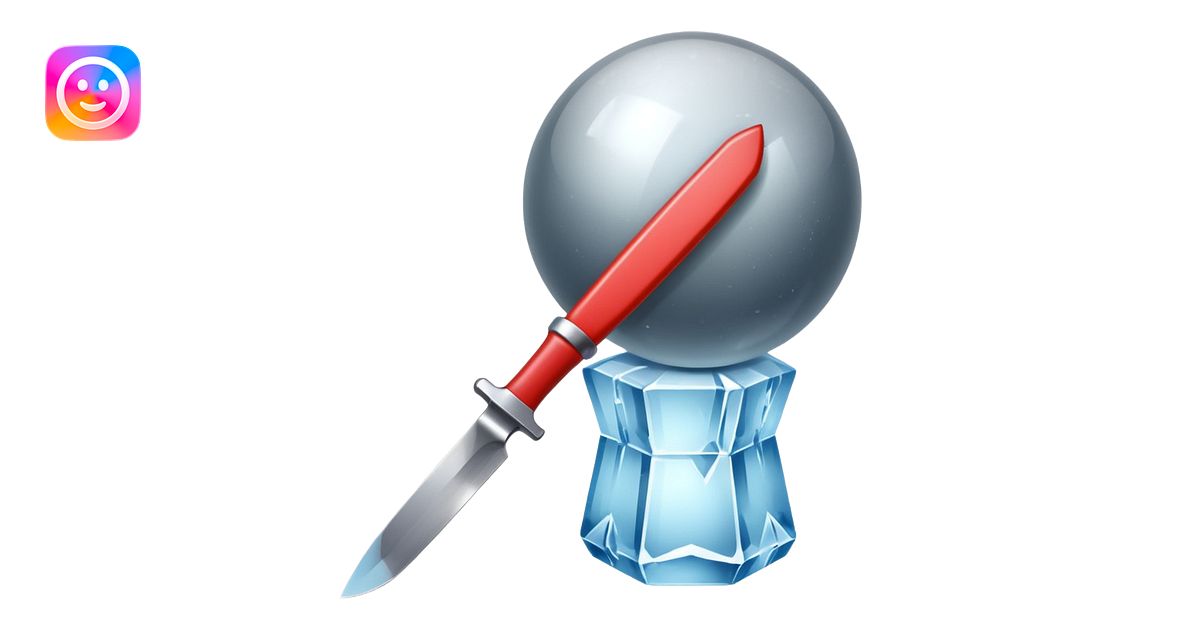 The knife is only visible from above, its tip showing from behind the ...