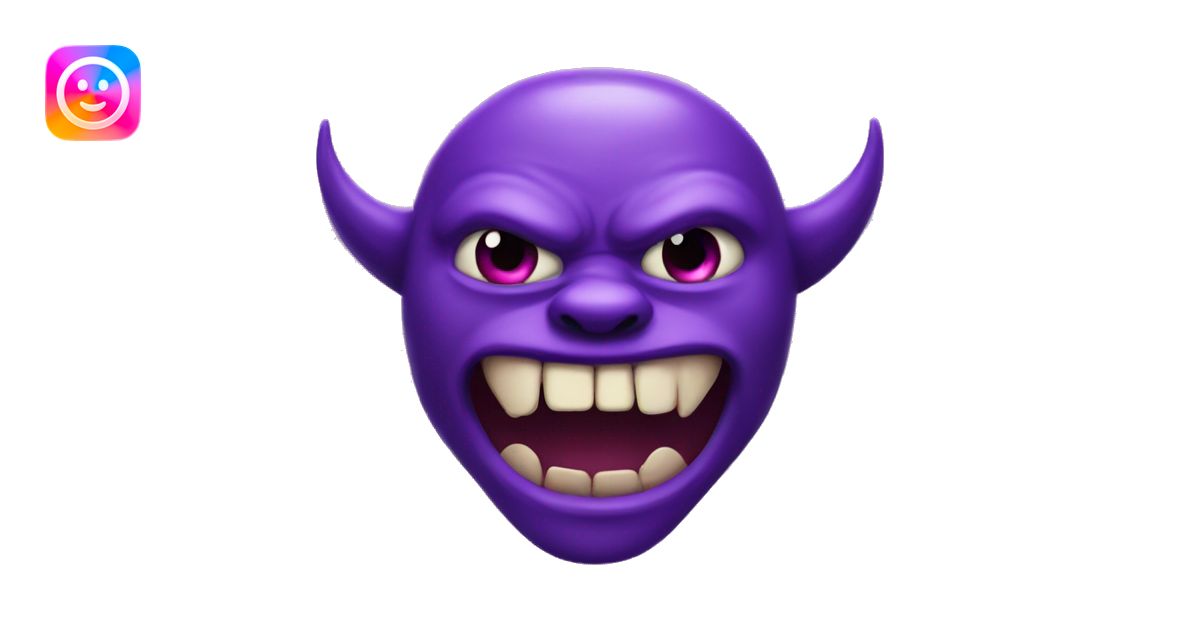 purple demon emoji with tongue sticking out emoji | AI Emoji Generator