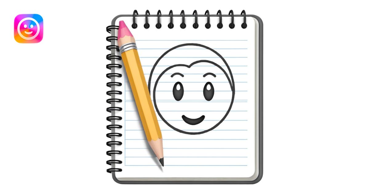 a pencil drawing in a notebook emoji | AI Emoji Generator