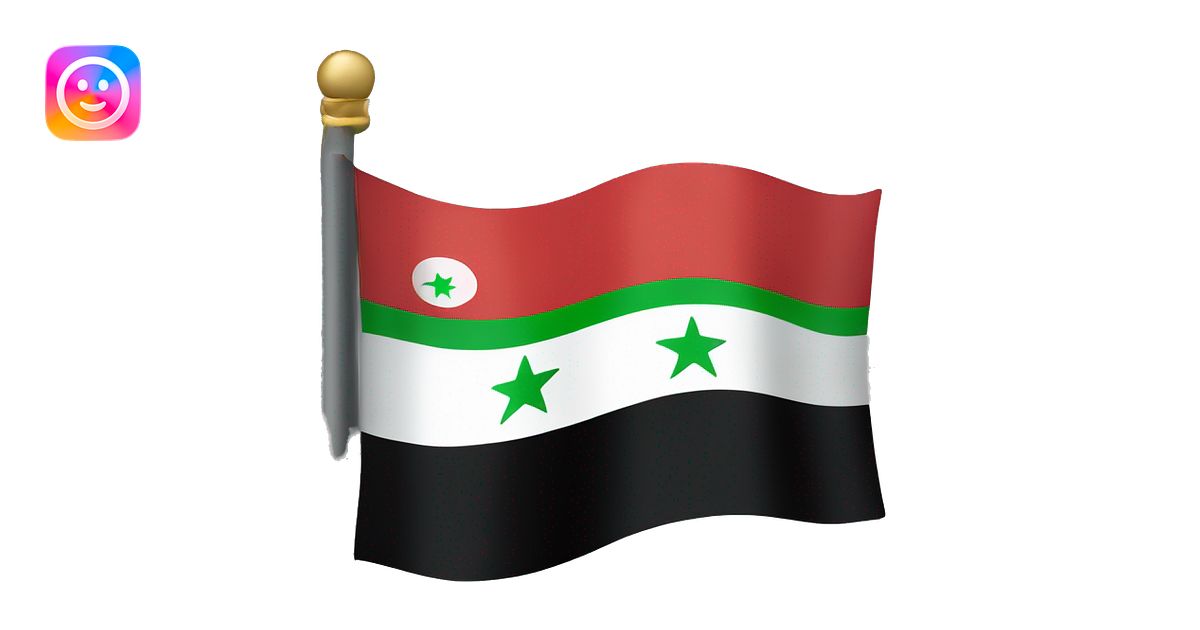 Free Syrian Flag emoji | AI Emoji Generator