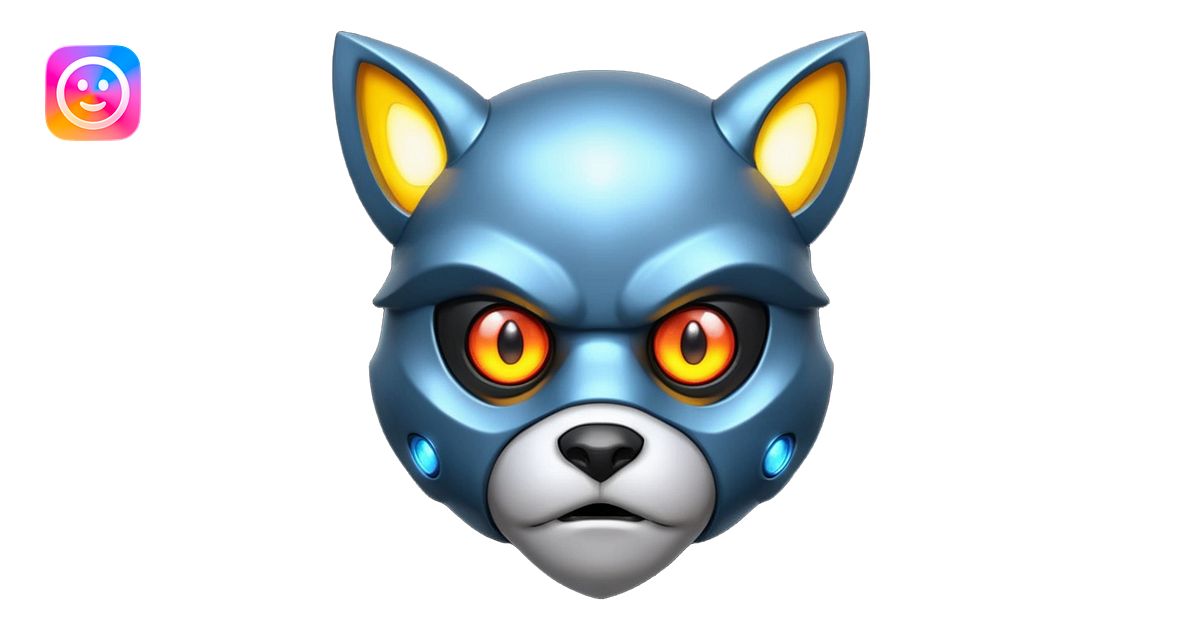 Protogen, half body emoji | AI Emoji Generator