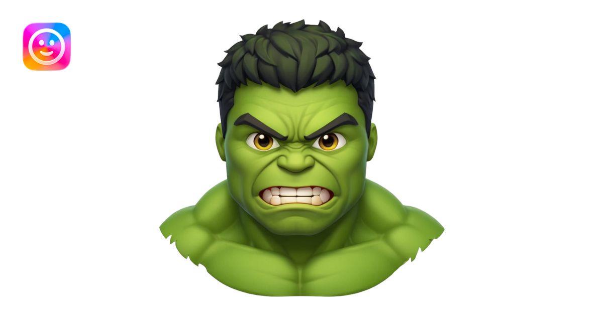 Hulk with full body empji style emoji | AI Emoji Generator