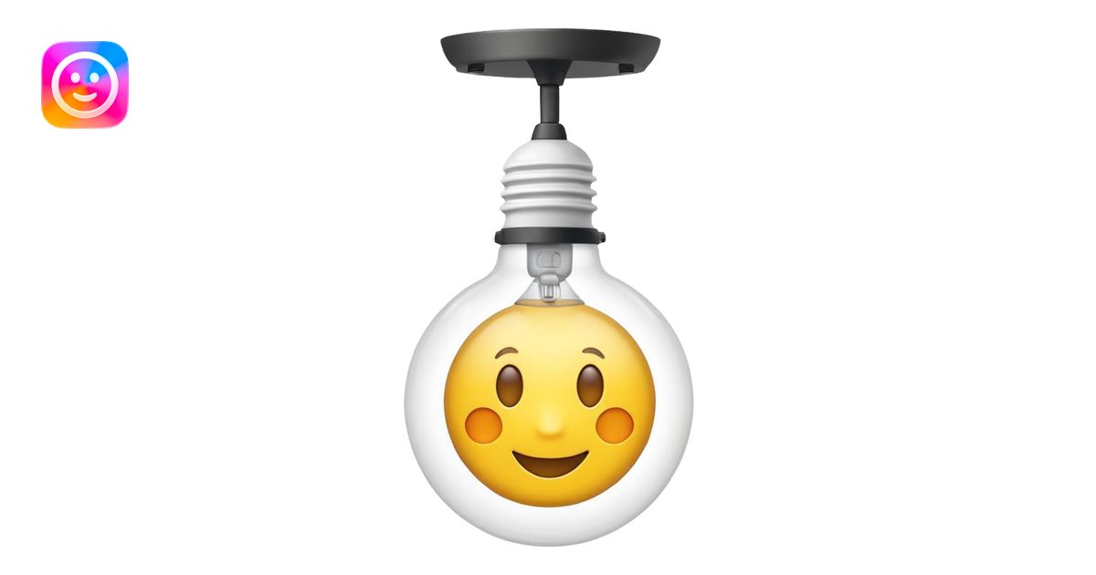 friendly clear emoji of a light attached to a shelf emoji | AI Emoji ...