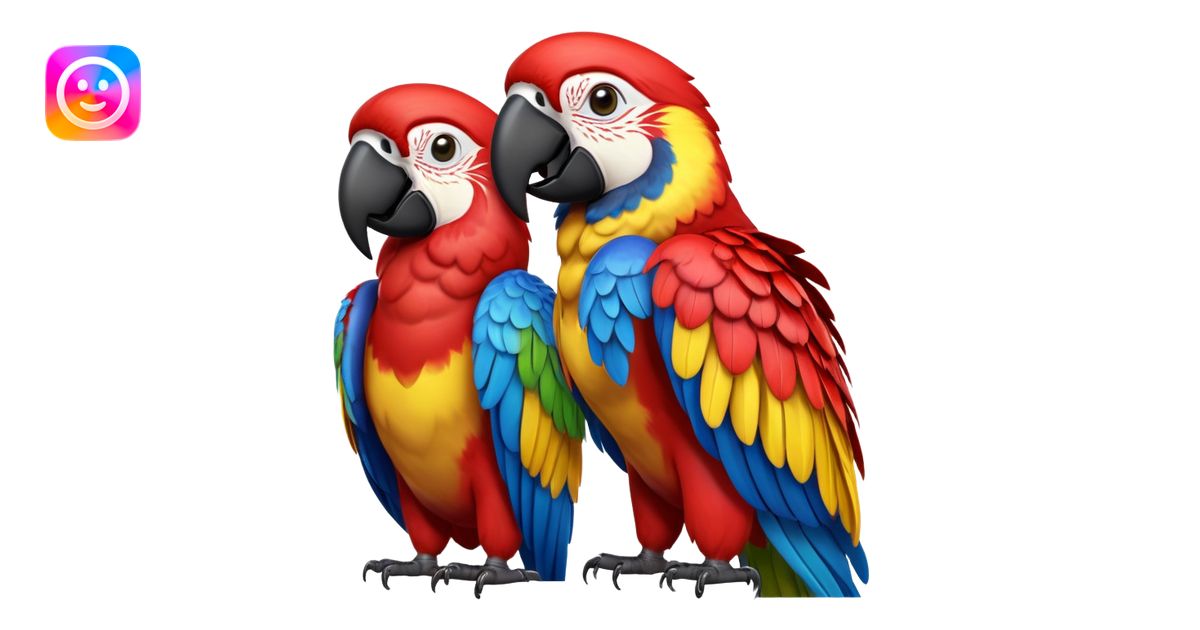 cinematic-macaw-realistic-full-body-standing-emoji,-vibrant-feathers ...