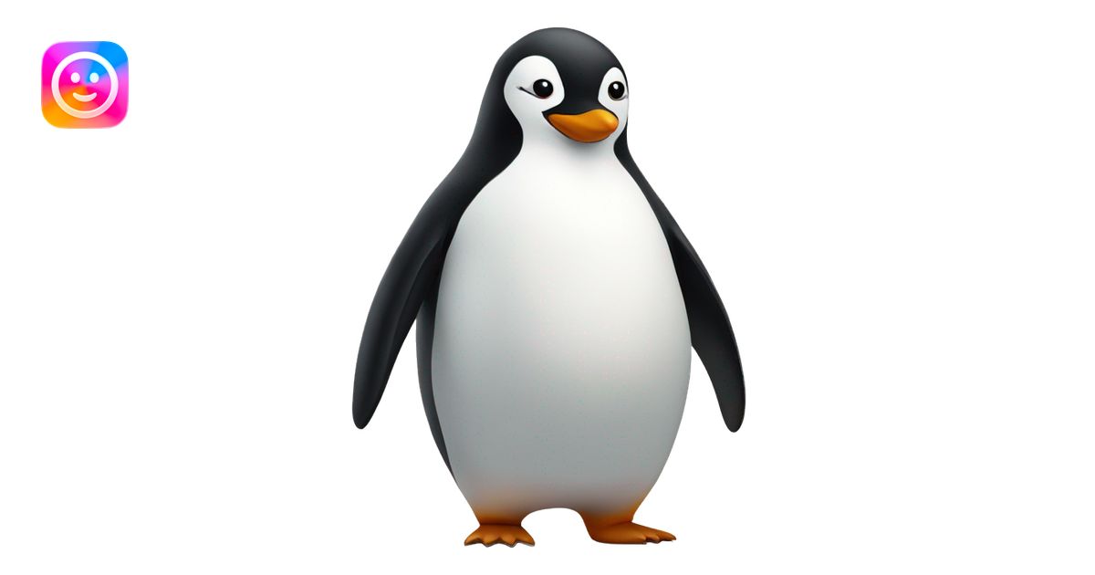 Penguin with fat belly emoji | AI Emoji Generator