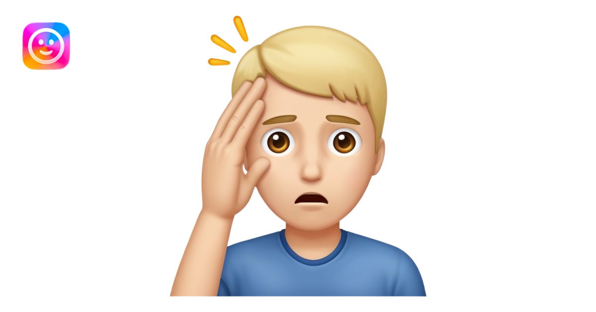 Shocked faint backwards with one hand on forehead emoji | AI Emoji ...