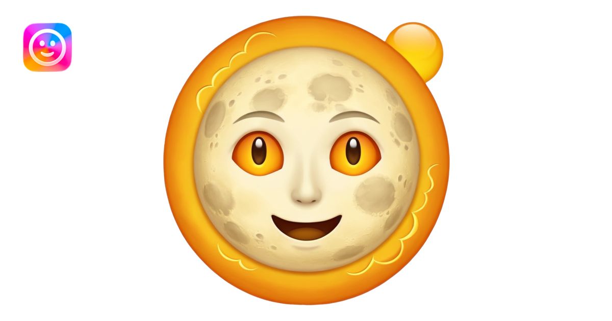 moon in front of the sun (in an eclipse) with classic emoji tear emoji ...