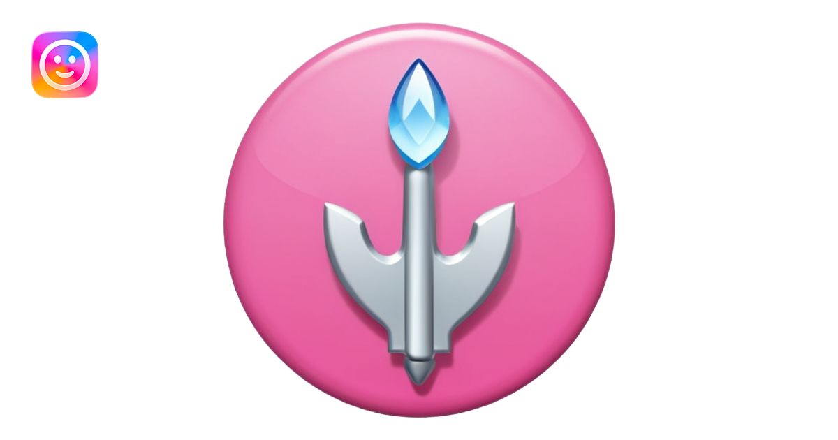 fleche blanche simple sur fond de couleur rose sur un bouton emoji | AI ...