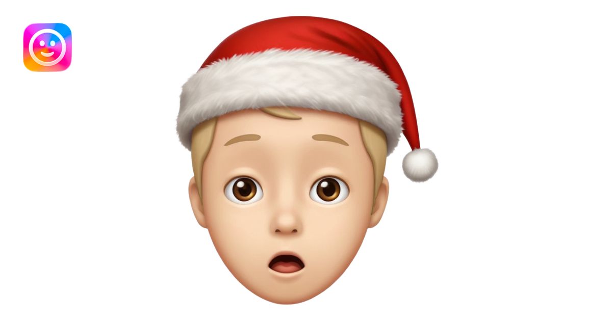 Add a Christmas hat 🎅 to the shocked emoji 😨 to give it a festive touch ...