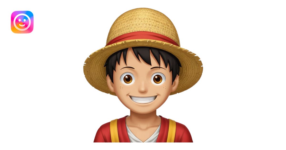 Luffy from one piece emoji | AI Emoji Generator