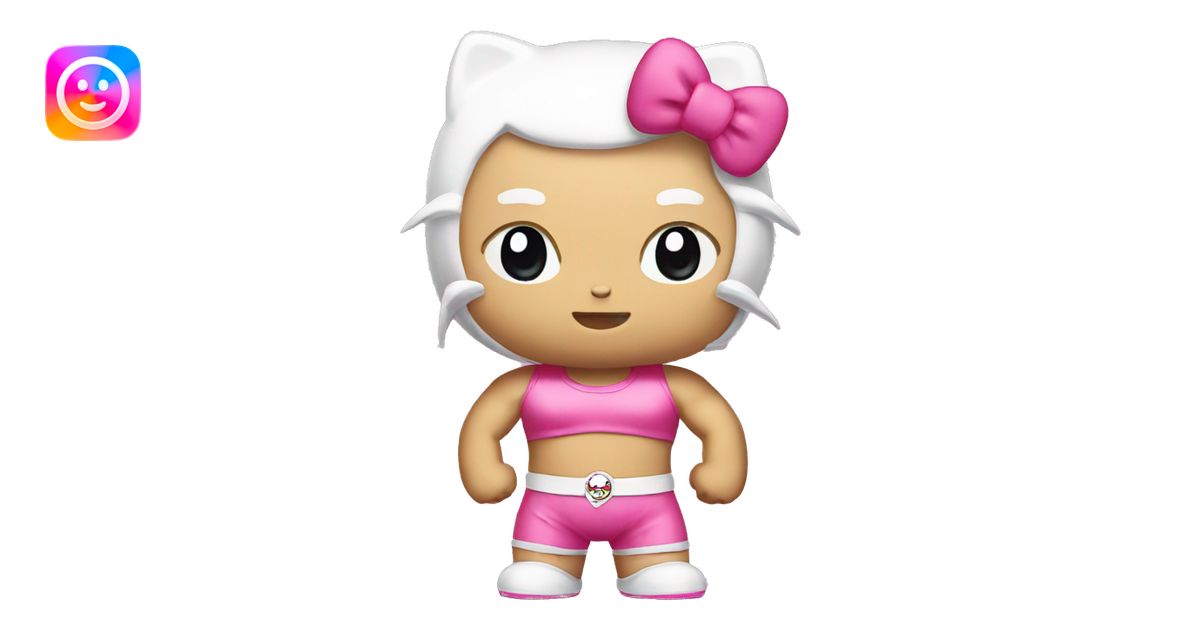 muscle hello kitty emoji | AI Emoji Generator