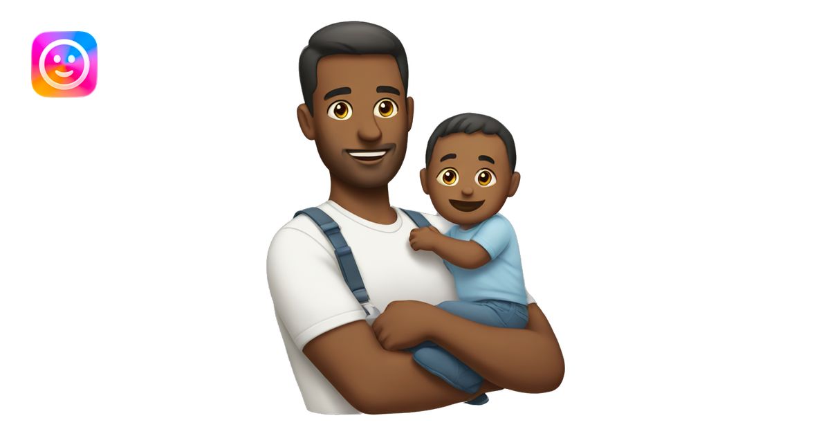 Dad and baby emoji | AI Emoji Generator