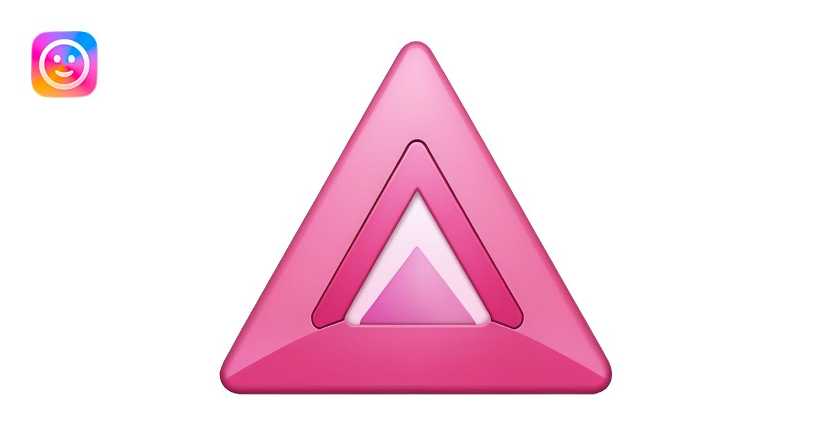 pink girly google play store triangle emoji | AI Emoji Generator