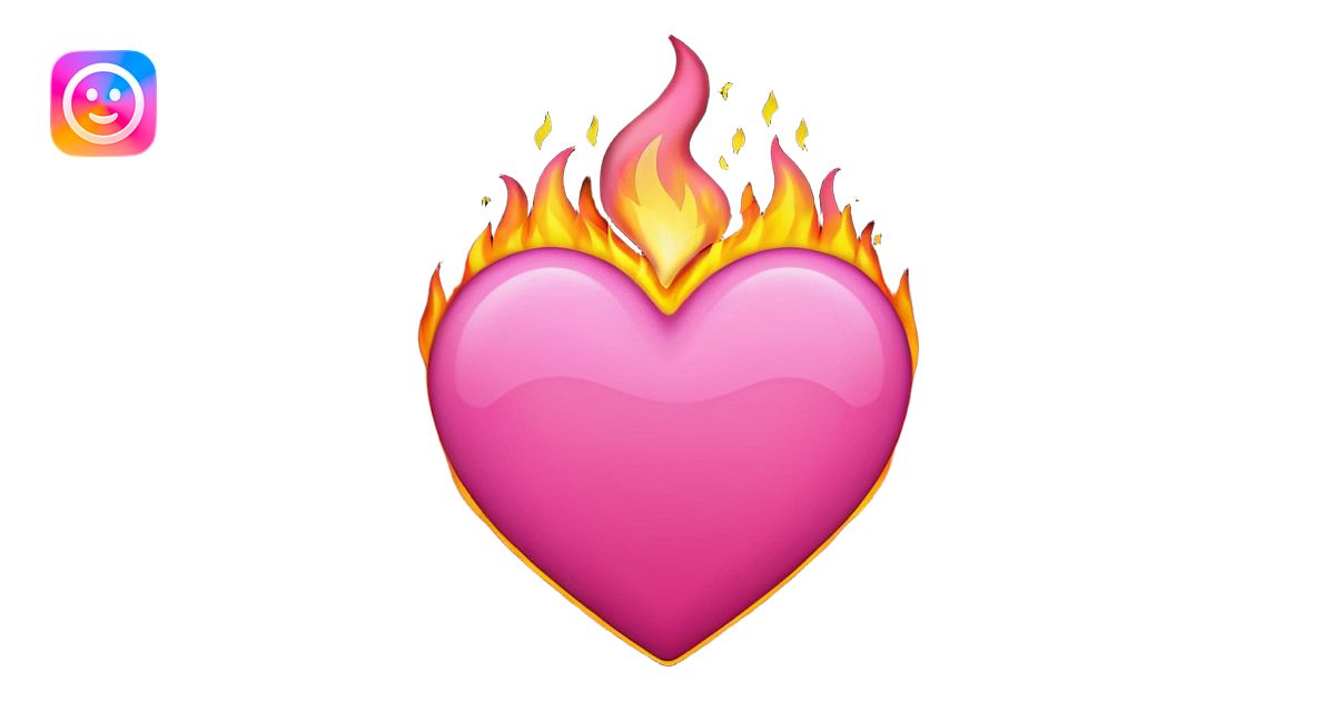 pink heart fire emoji emoji | AI Emoji Generator