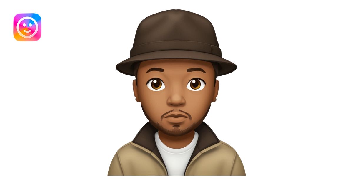 Timbaland with dark brown hair emoji | AI Emoji Generator
