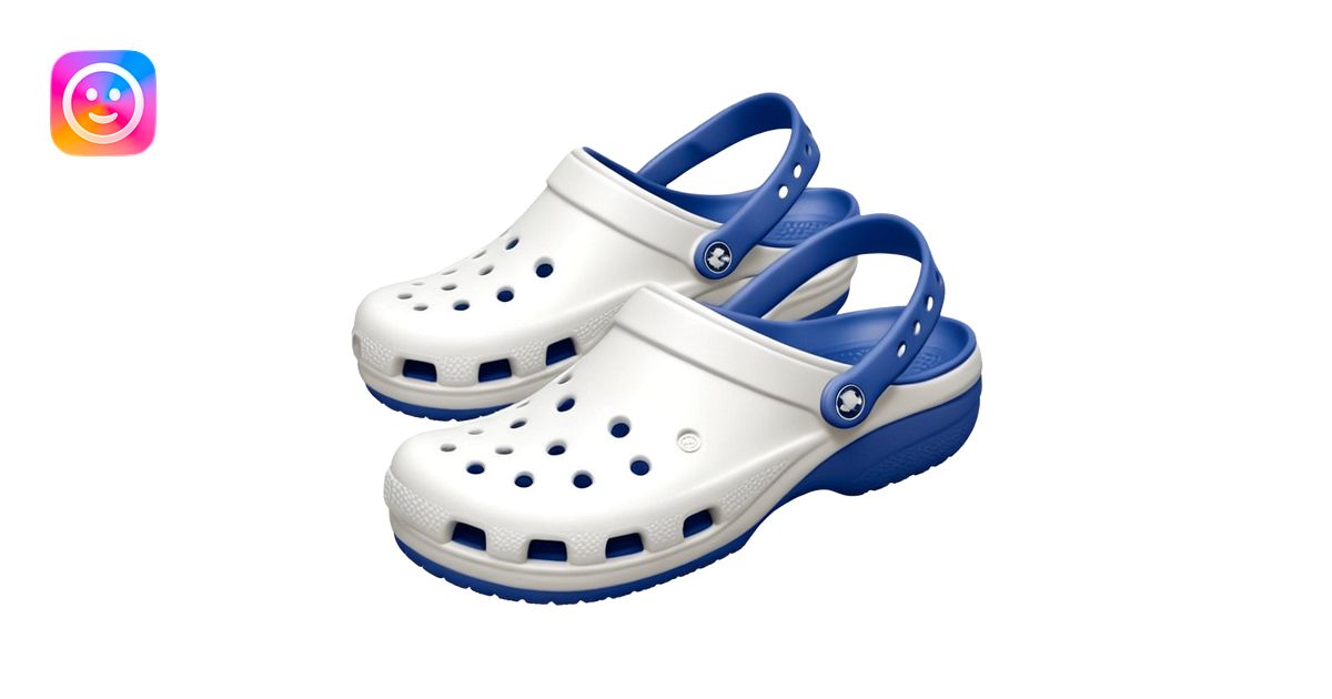 Pure white Crocs clogs, all-white straps and sole, no blue or other ...