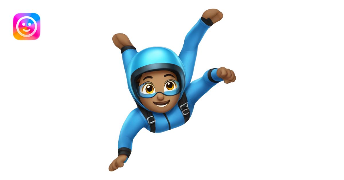 Indoor skydiving emoji | AI Emoji Generator