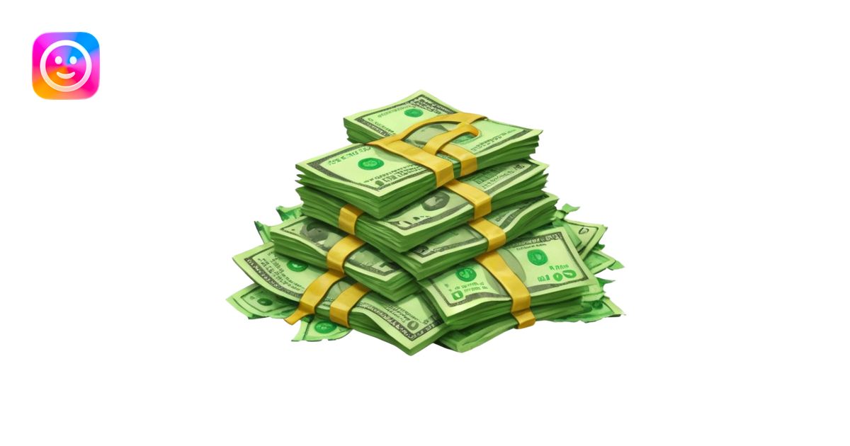Ripped money emoji | AI Emoji Generator