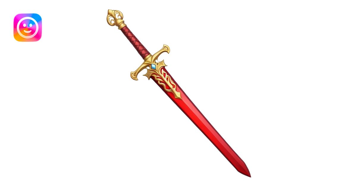 red and gold sword emoji | AI Emoji Generator