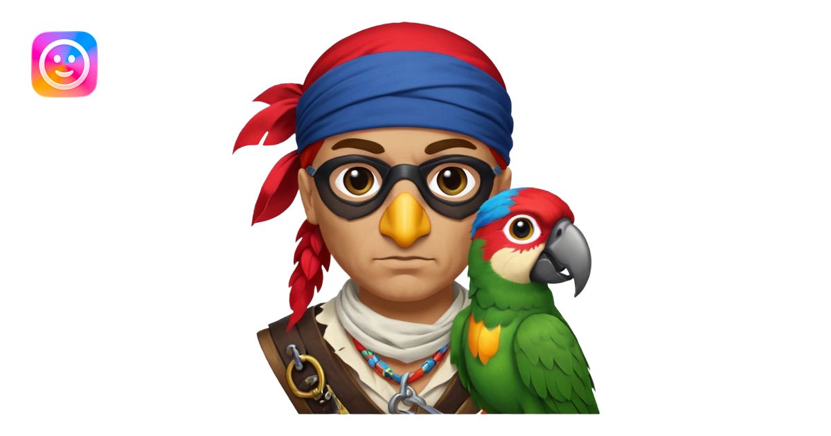 pirate and parrot emoji | AI Emoji Generator