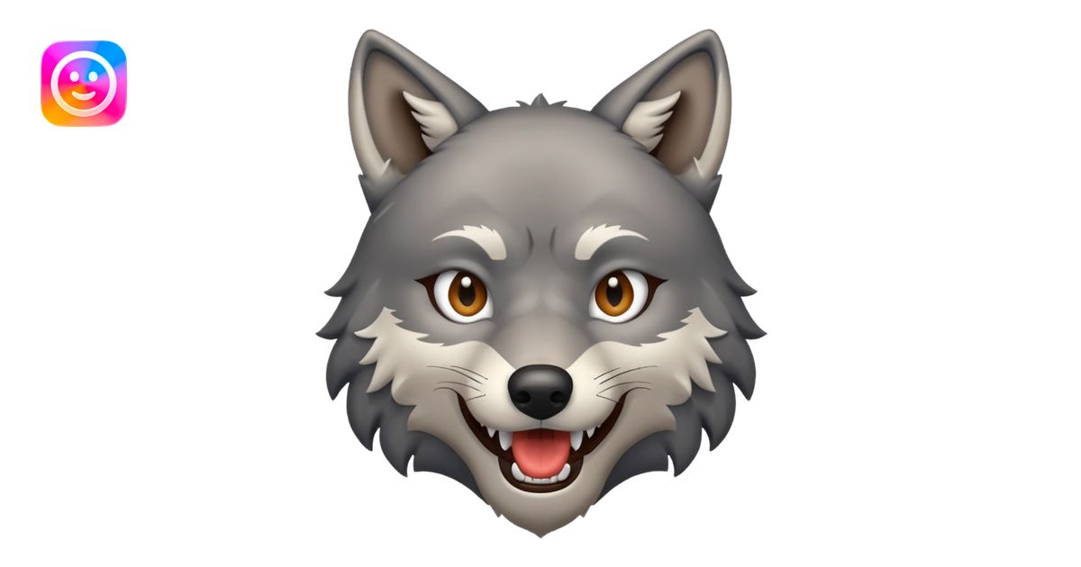 Wolf biting their lip emoji | AI Emoji Generator