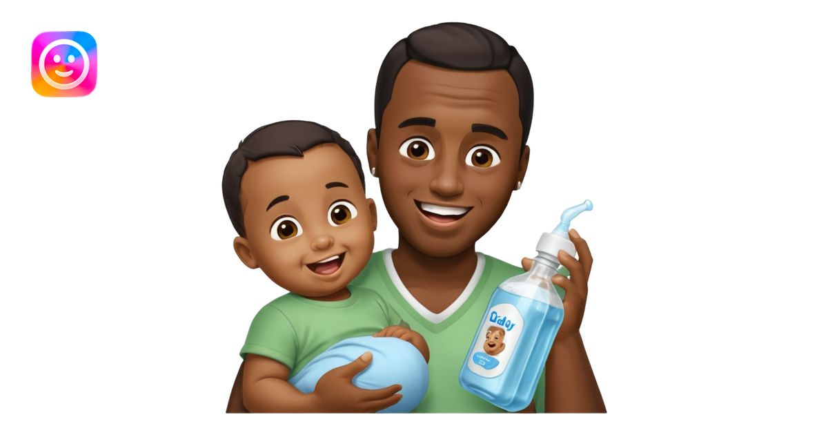 Sean “Diddy” Combs with baby oil and a very small infant and he’s ...