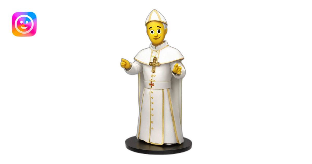 Pope action figure pose emoji | AI Emoji Generator