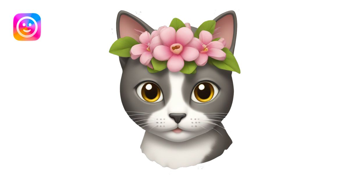 cat with flowers emoji | AI Emoji Generator