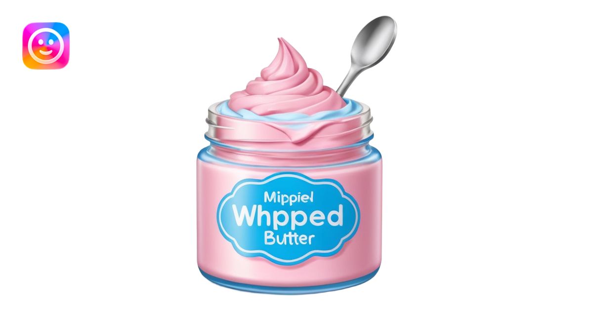 Una miniatura fotorrealista de una manteca de color rosada, azul ...