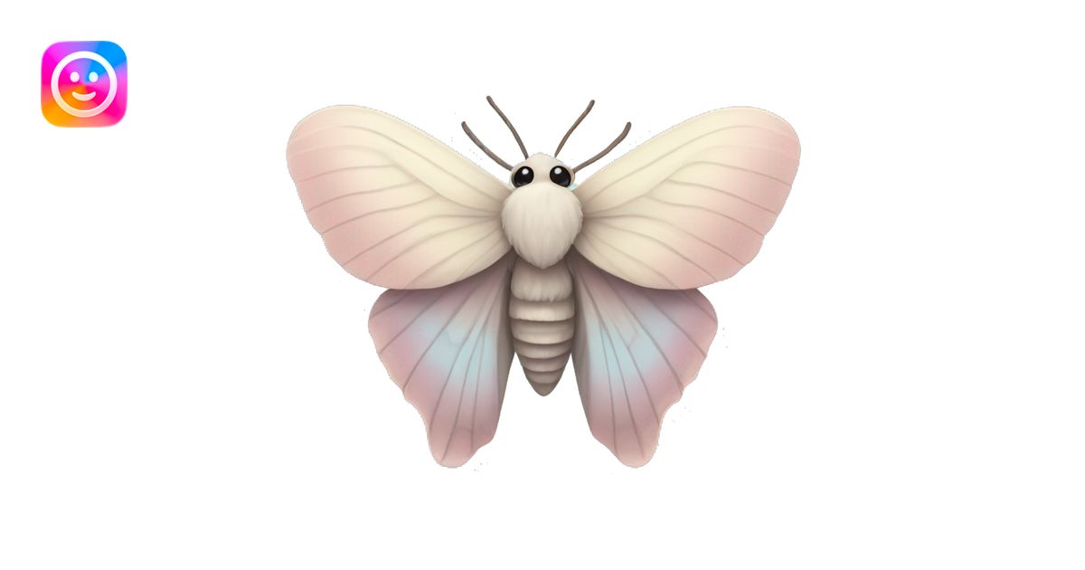Pastel moth emoji | AI Emoji Generator