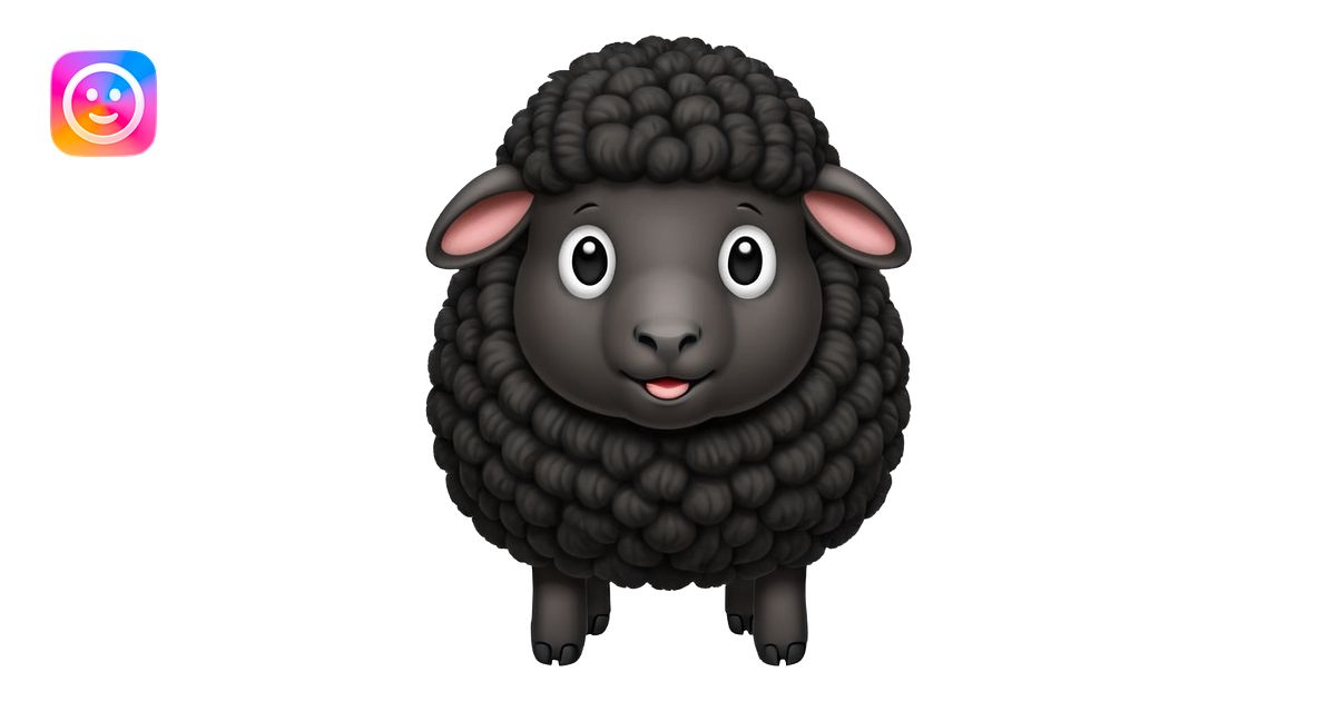 Black sheep emoji | AI Emoji Generator