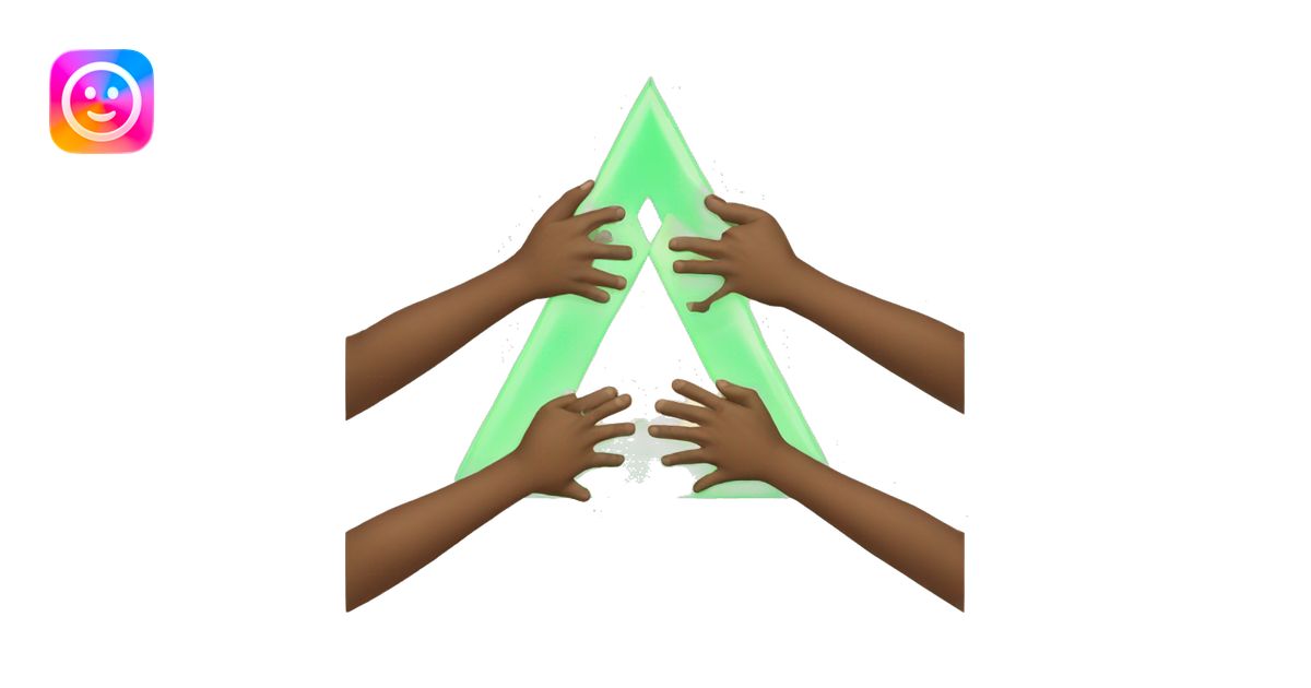 Triangle unit hands emoji | AI Emoji Generator