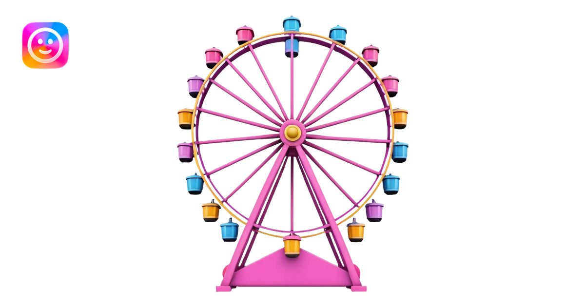 mix pink Ferris wheel emoji | AI Emoji Generator
