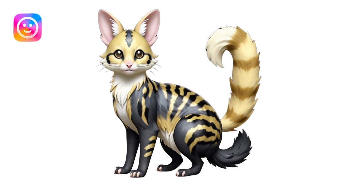 Hyper realistic obsidian fur etched with molten gold fault-lines and ...