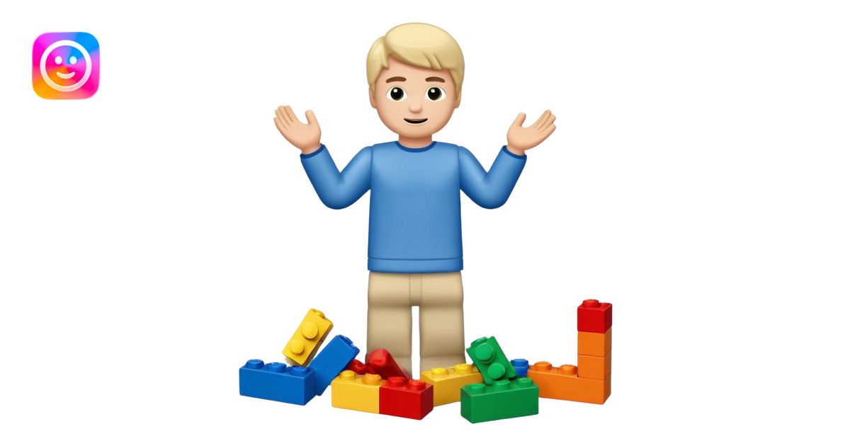 boys playing with legos full body emoji | AI Emoji Generator