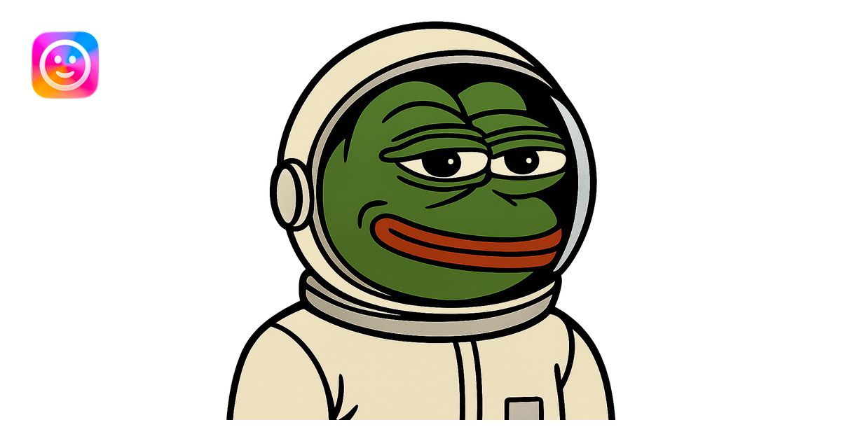 Pepe the Frog as an astronaut with space helmet, meme style meme | AI ...