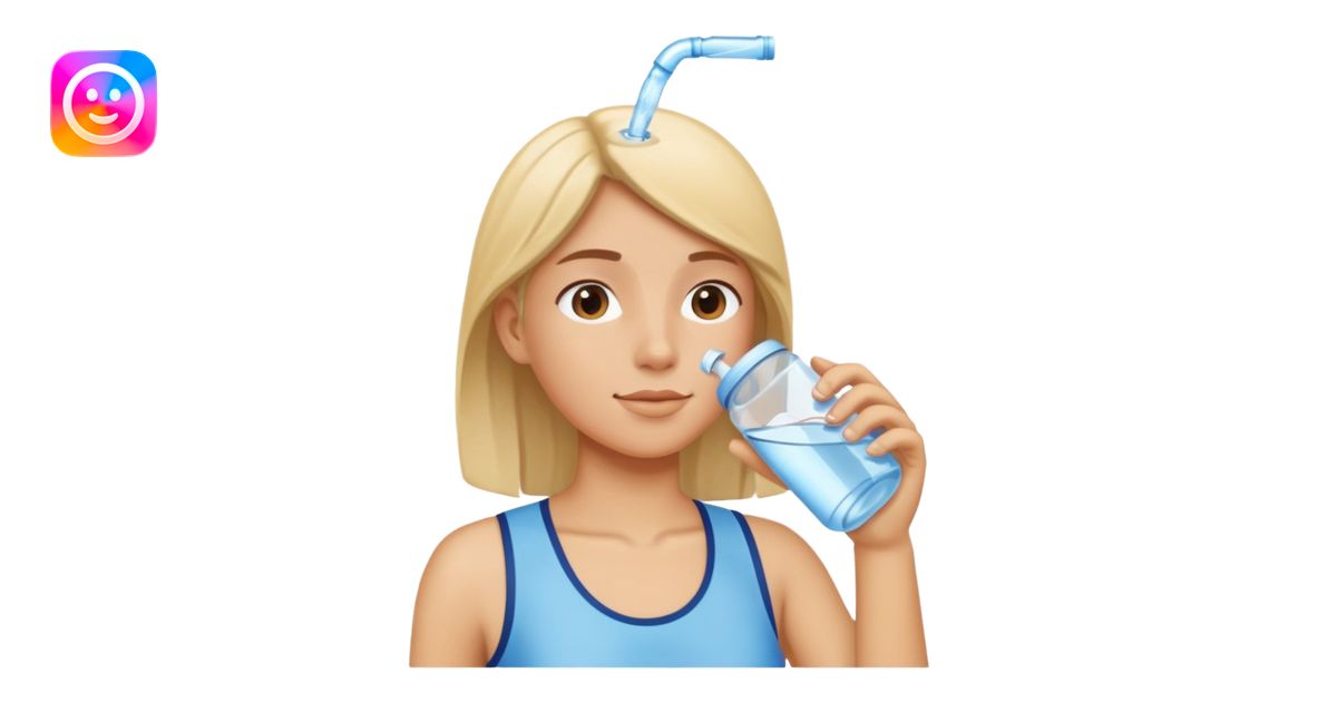 drinking water emoji | AI Emoji Generator