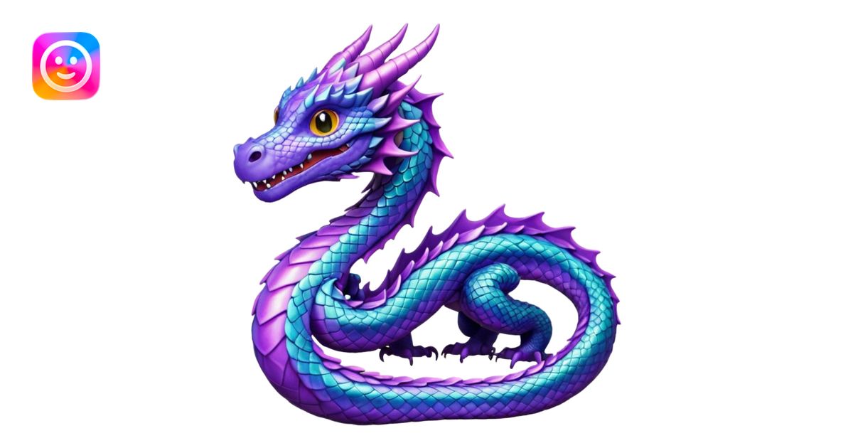 Dragon violet emoji | AI Emoji Generator