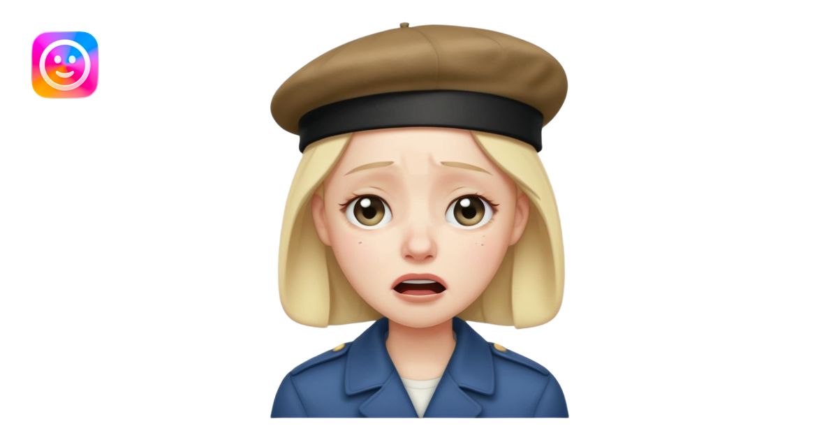 sob with beret emoji | AI Emoji Generator