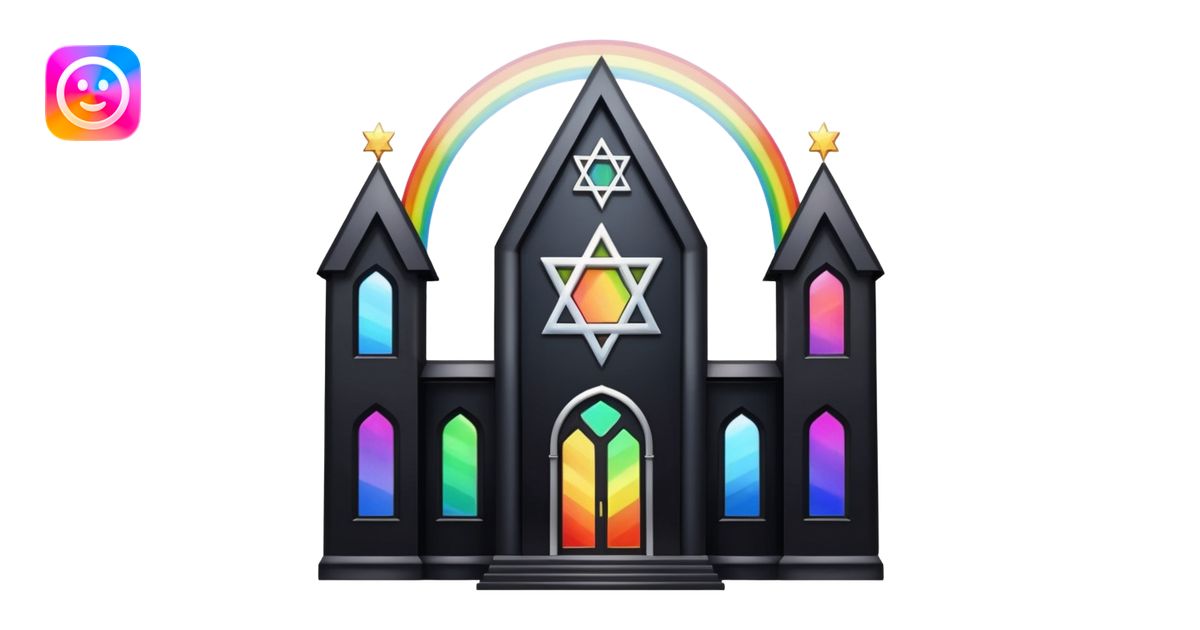 jewish synagogue temple in dark goth aesthetic style with black ...